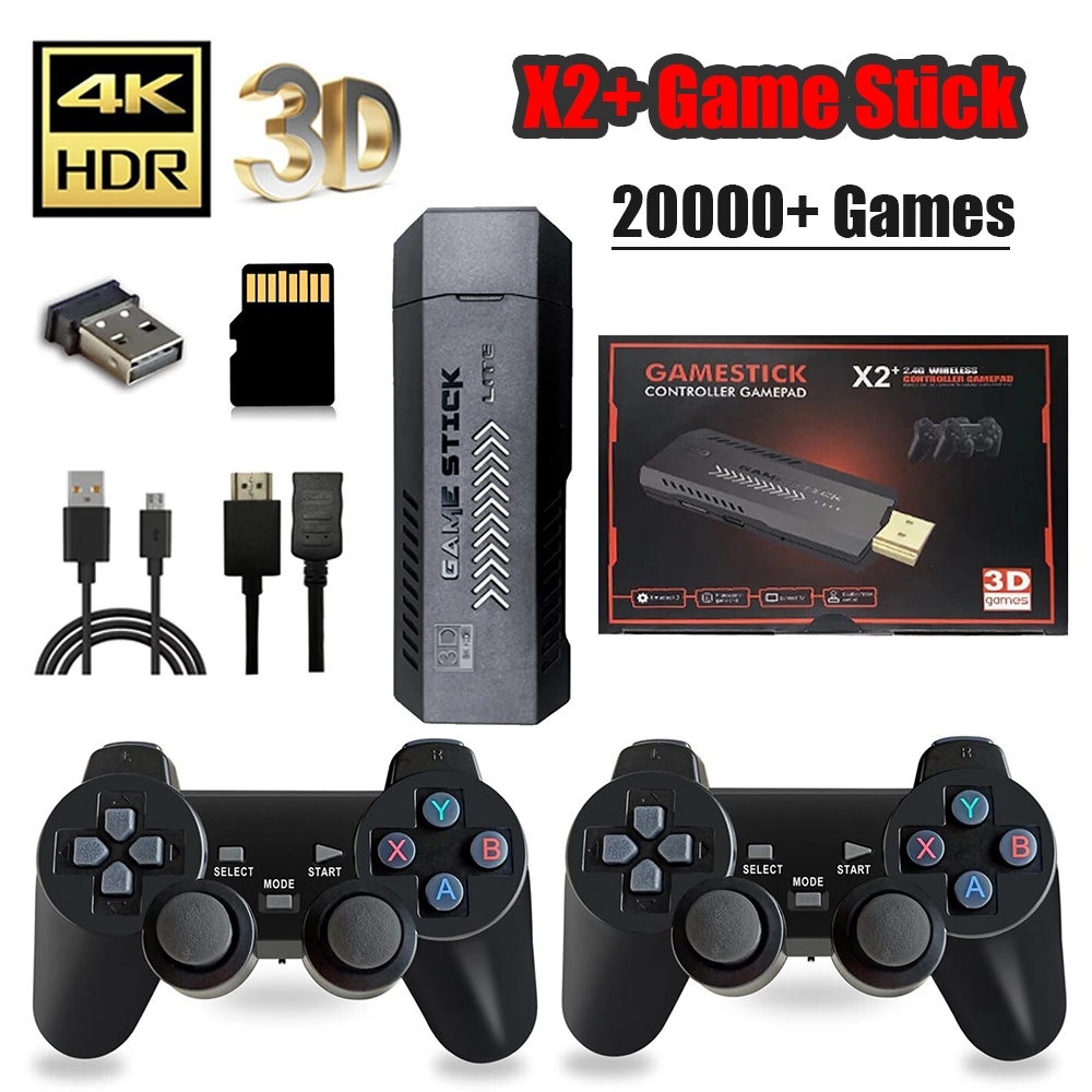 X2 Game Stick Video Game Console TV PC 4K HDMI 2.4G Dual Wireless ...