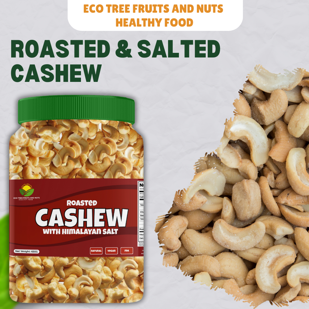 Roasted and Salted Cashew with Himalayan Pink Salt, Perfect for ...