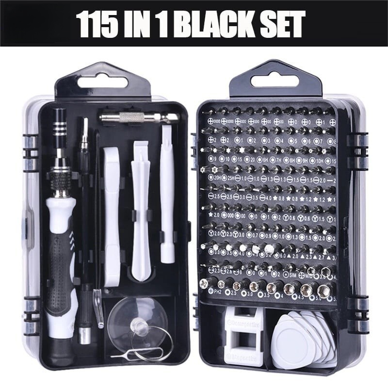 115 In 1 Precision Screwdriver Set Professional Repair Tool Kit for Phone Laptop PC DIY Magnetic ...