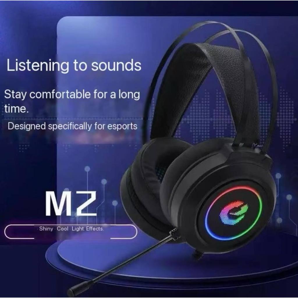 Gaming M2 Earphones Game LED Headset Computer With Mic USB Jack ...
