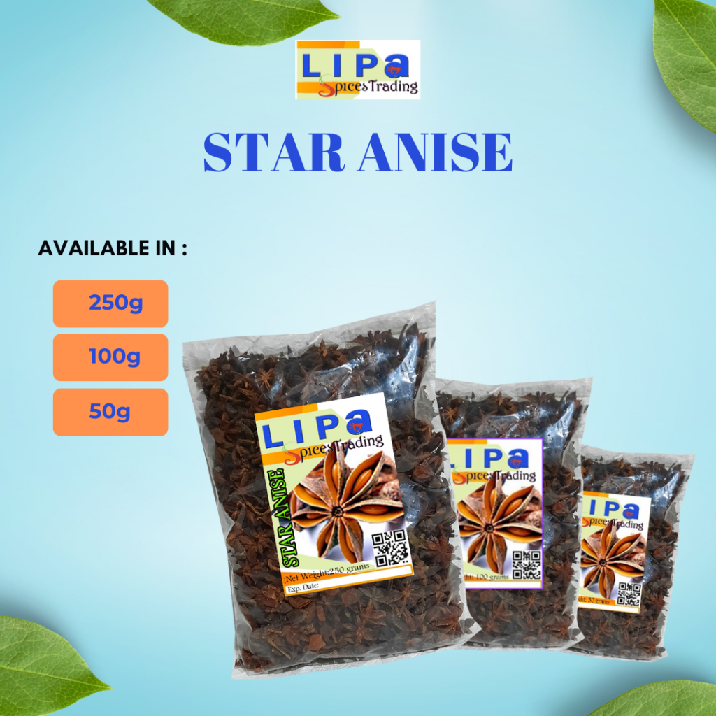 Lipa Spices Trading Star Anise 250 Grams | 100 Grams | 50 Grams ...