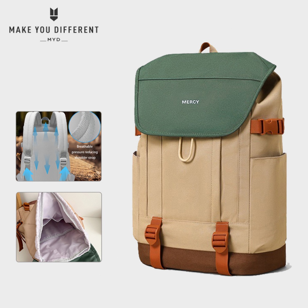 MYD Large Capacity School Bag For Women 17 inch laptop Backpack ...