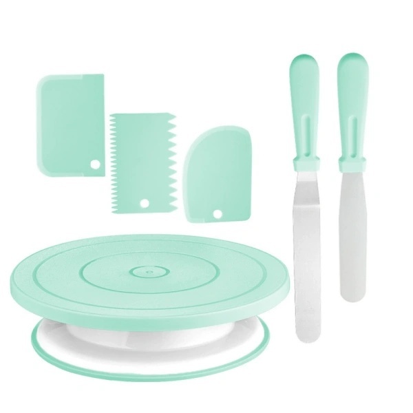 6pcs/Set Cake Stand Cake tray baking Mould Set Turntable Rotating Plate ...