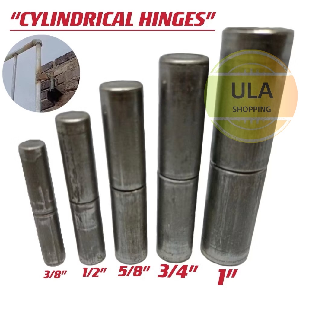 Steel Door Cylindrical Hinges (Per Pcs) - 3/8, 1/2, 5/8, 3/4, 1 Inch ...
