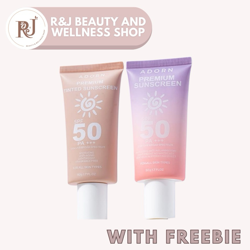 ADORN Premium Sunscreen Tinted Sunblock SPF50 Face and Body Anti Aging ...