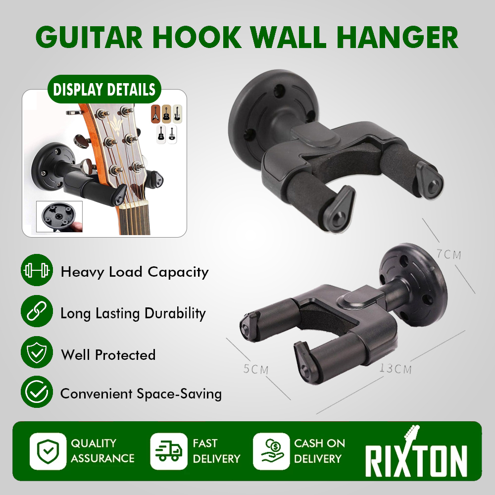 RIXTON Guitar Hook Circle Hanger Stand Wall Mount Holder Hook for Any ...