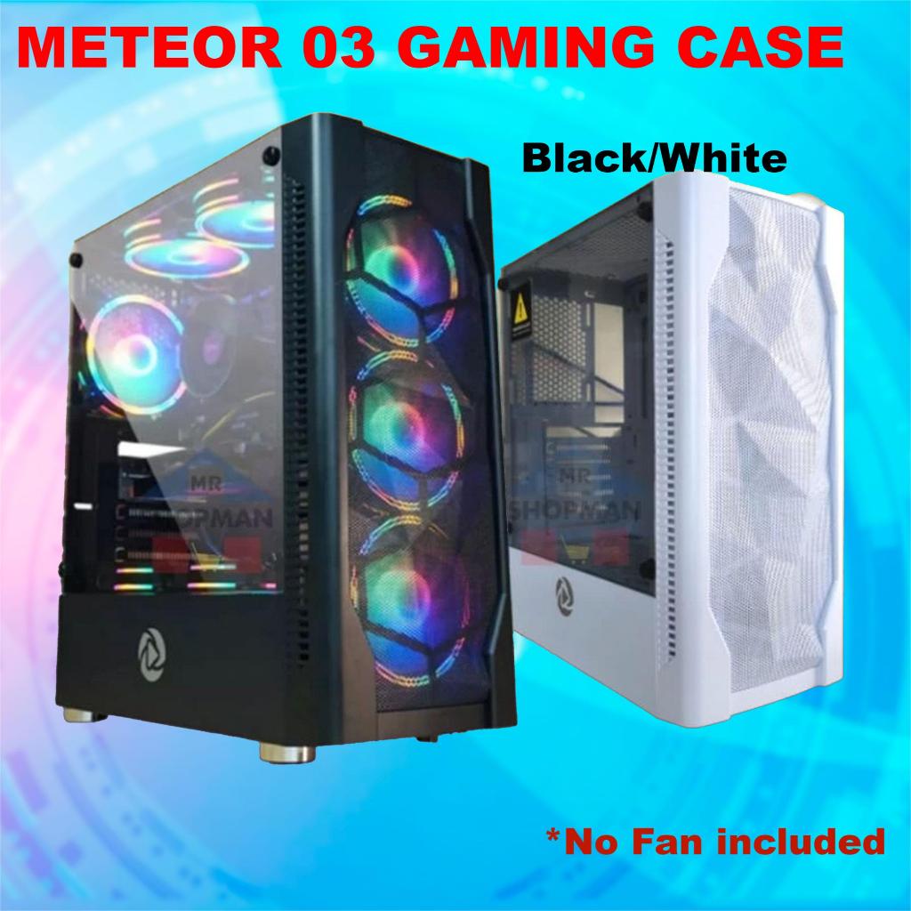 QUEENPC_Meteor 03 White/Black Mid Tower Gaming PC CASE Desktop Computer ...