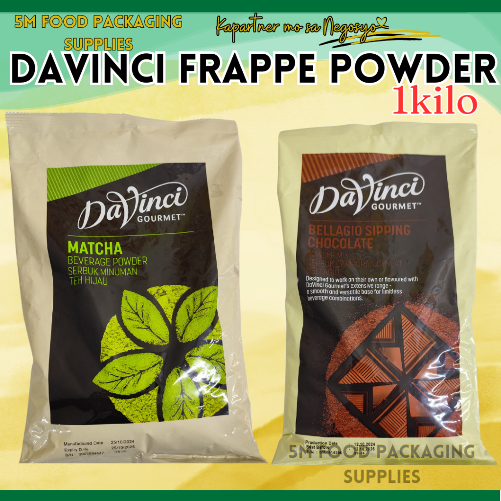 Davinci Gourmet Bellagio Sipping Choco, Gourmet Matcha, Frapppease Base ...