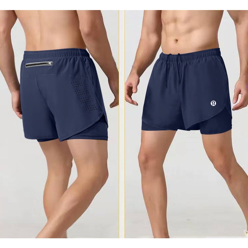 LU509# Men's Sports Dri-Fit Taslan Running Shorts With Cycling Unisex ...