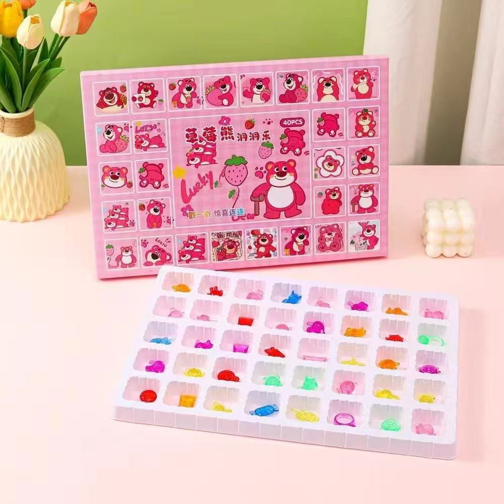 40pcs Gem Blind Box 3D Hole Play With Sanrio, Cartoon, Anime Characters ...