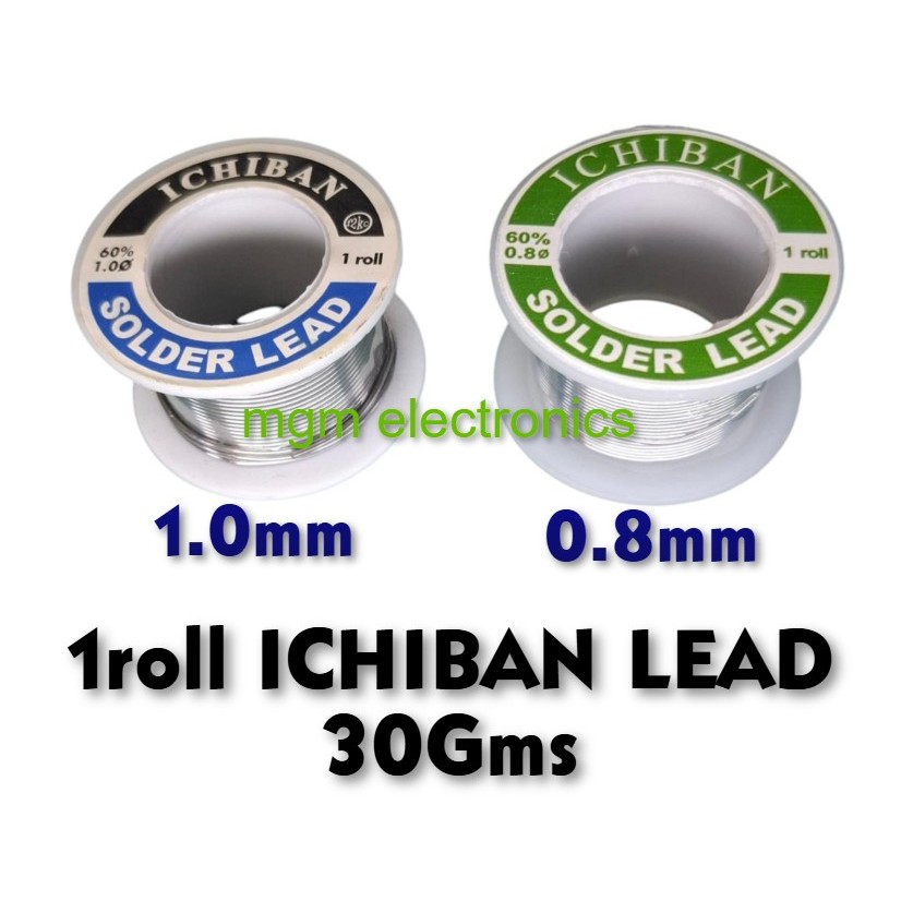 1ROLL ICHIBAN SOLDER LEAD 60/40 Rosin Cored Solder 0.8mm/1.0mm ...