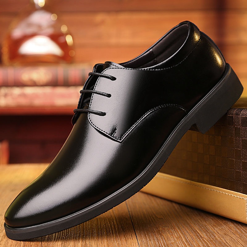 Men's Business Casual Shoes Luxury Shoes Elegant Black Office Leather ...