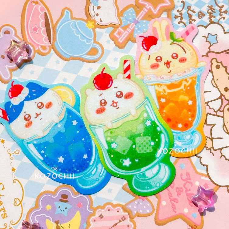 Chiikawa Cream Soda Vinyl Sticker Pack | kozochii | Shopee Philippines