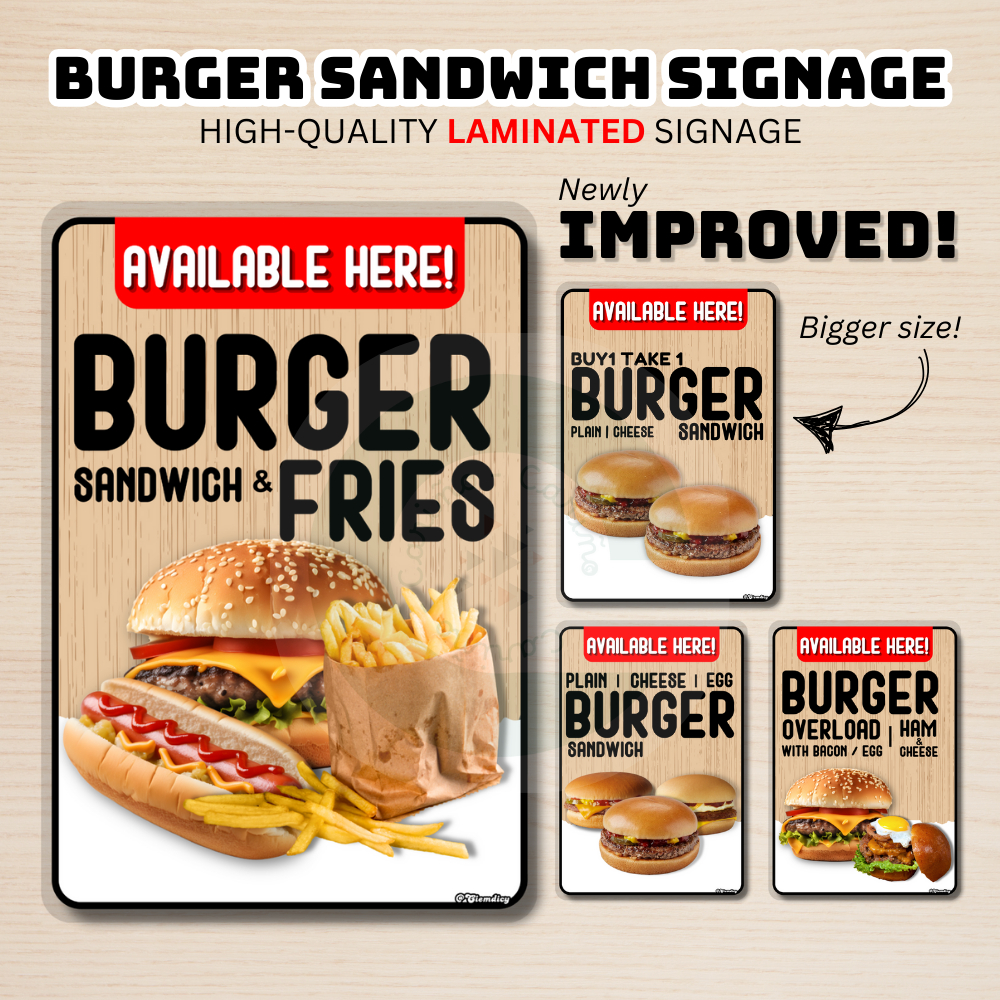 Laminated - Foods Store Signage l Street Food Signage | BIG A4 SIZE ...