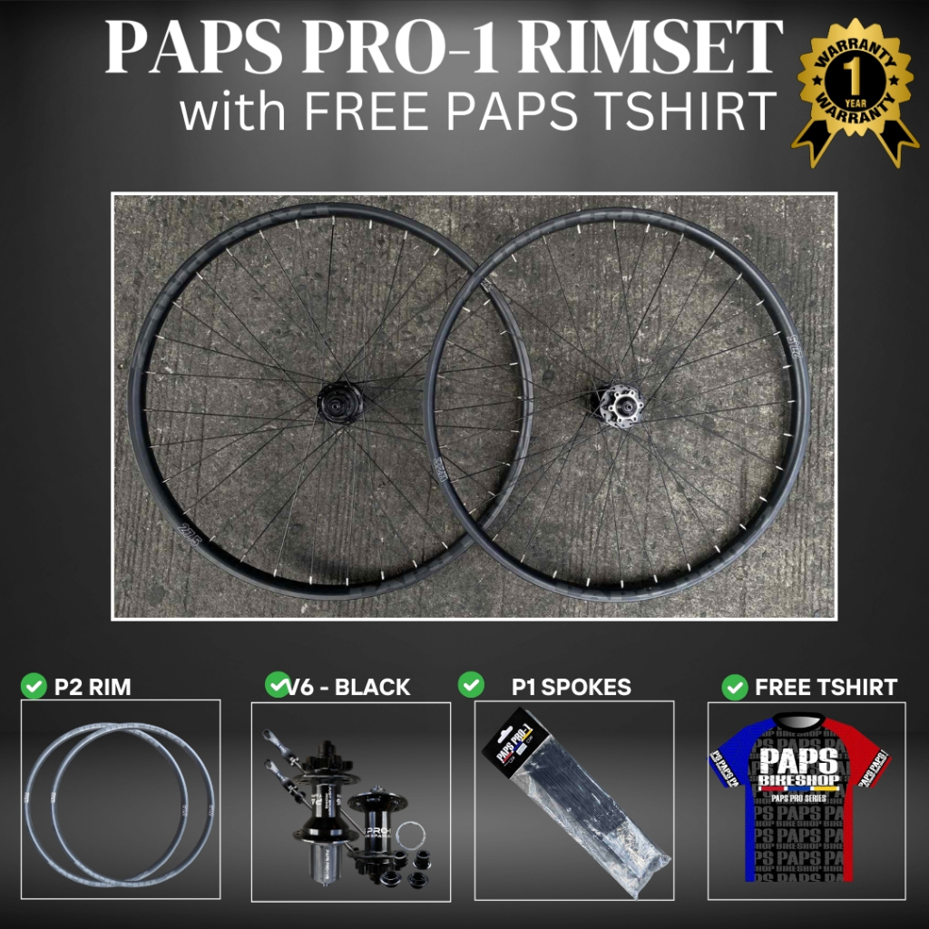 PAPS PRO 1 RIMSET ASSEMBLED with FREE T-SHIRT | Shopee Philippines