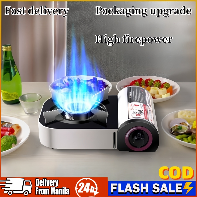 Butane Gas Stove Portable Home Outdoor Camping White Gas Stove Ultra ...