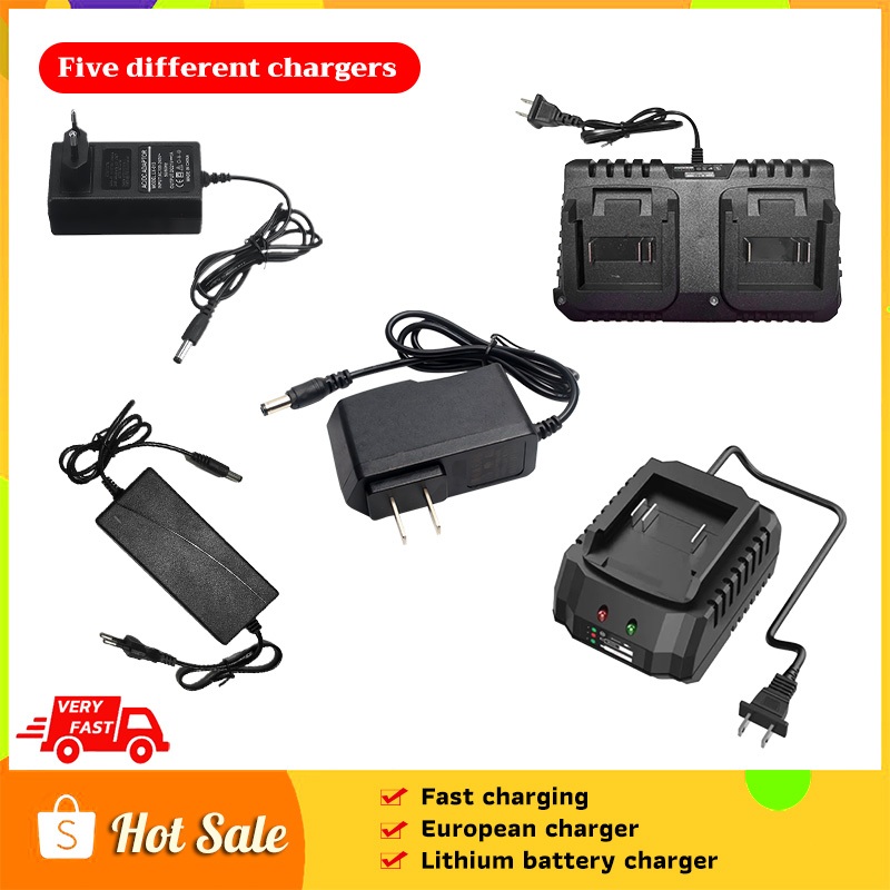 21V Battery Charger Power Tool Portable Fast Charger Universal Chargers ...