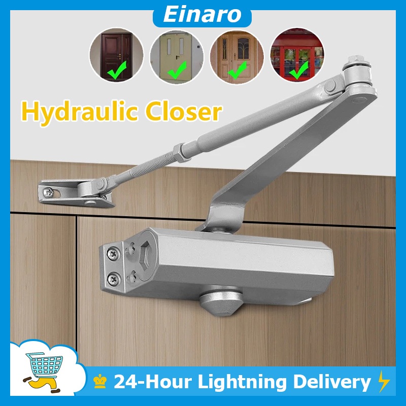 Automatic Door Closer 2 Spring Hydraulic Buffer Adjustable Door Stopper ...