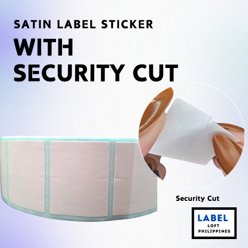 Satin Artpaper Label Stickers with Security Cut | 1000pcs | Semi ...