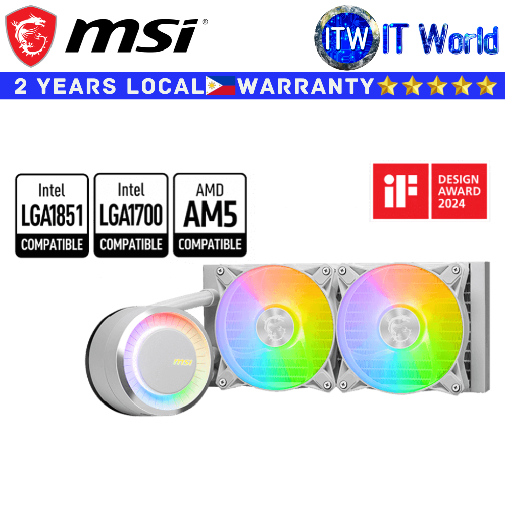 Itw | MSI CPU Cooler Fan MAG Coreliquid E240 Liquid Cooling 240mm Fluid ...