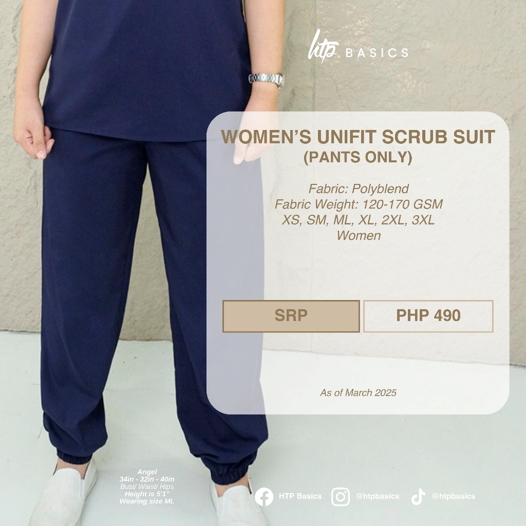 HTP Basics Scrub Suit (PANTS ONLY) | Scrub Suit with Embroidery option ...