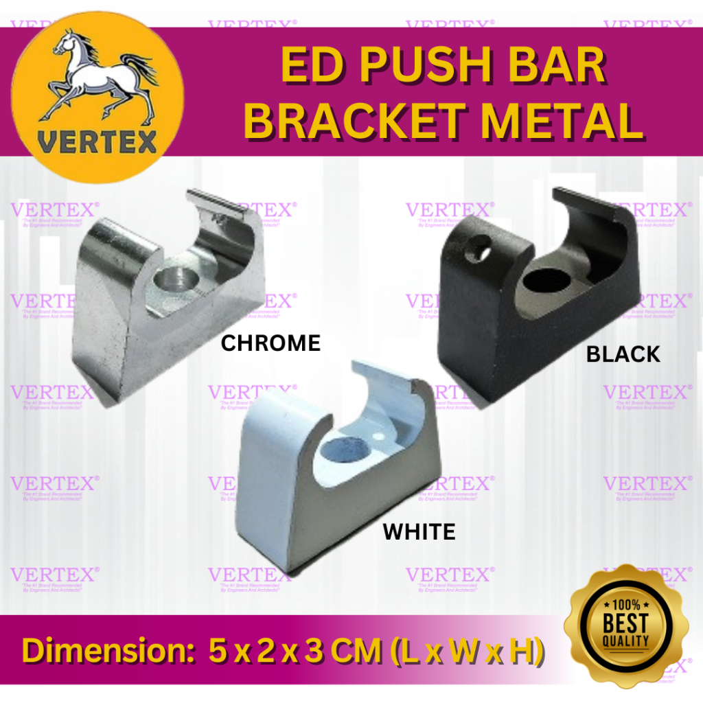 ED Push Bar Bracket Metal (Chrome, Black, White) | Shopee Philippines