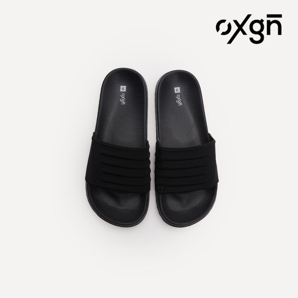 OXGN Single Band Slides For Men (Black/Mocha) | Shopee Philippines
