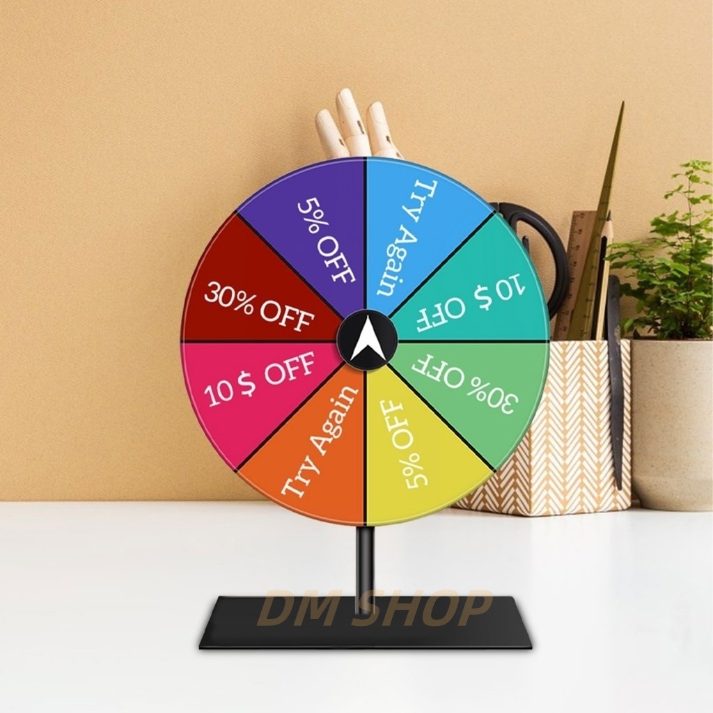 Lucky Draw Roulette Wheel Prize Spin Game,Tabletop Prize Turntable For ...