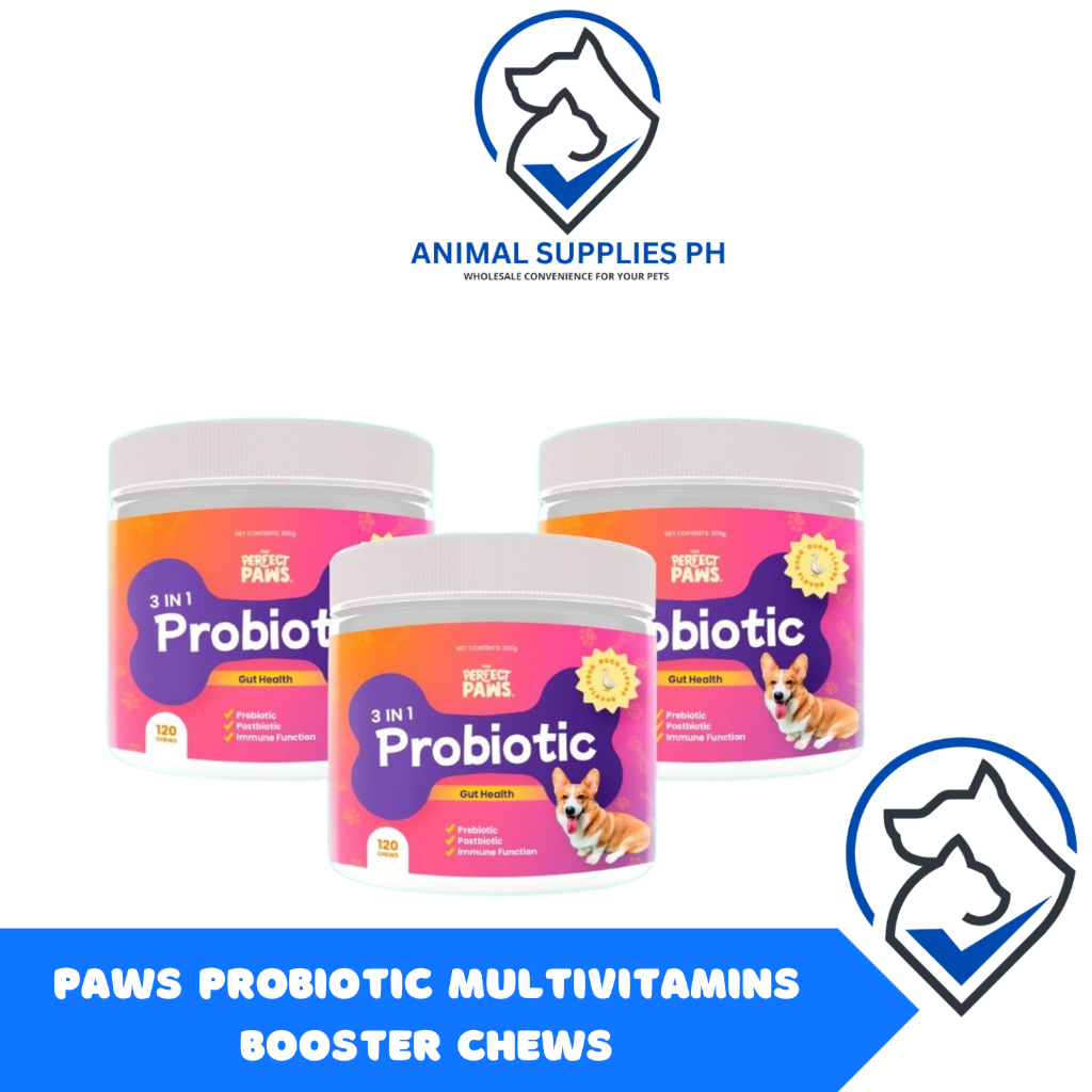 Paws Probiotic 3in1 Multivitamins Booster Chews for Adult Dogs Corgi ...
