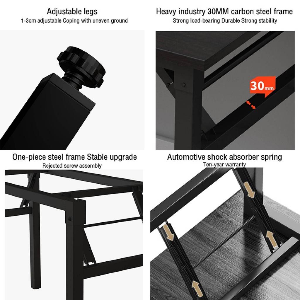 Foldable Table Desk Multipurpose Dining/Computer Study Table Office ...