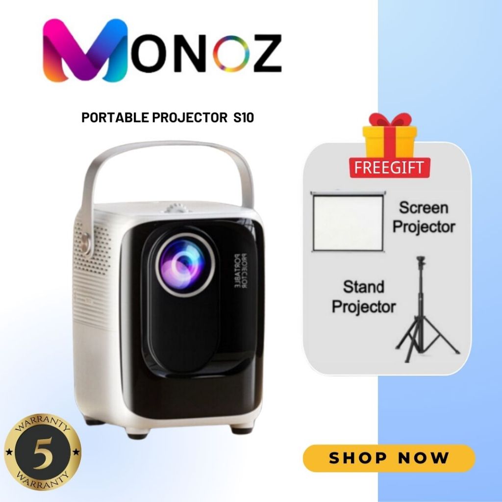 MONOZ Projector S10 PRO Full HD 4K 6000 Lumen With Android Smart ...