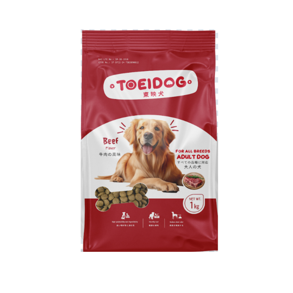 Toeidog Adult Dog Dry Food All Breed Beef 1kg | Shopee Philippines