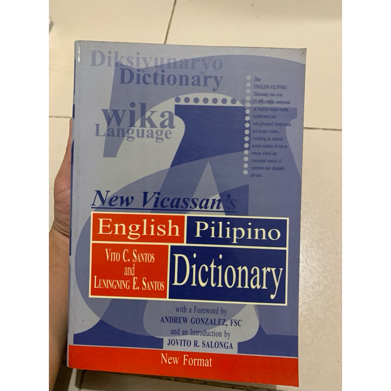 English - Filipino Dictionary by Andrew Gonzalez | Shopee Philippines