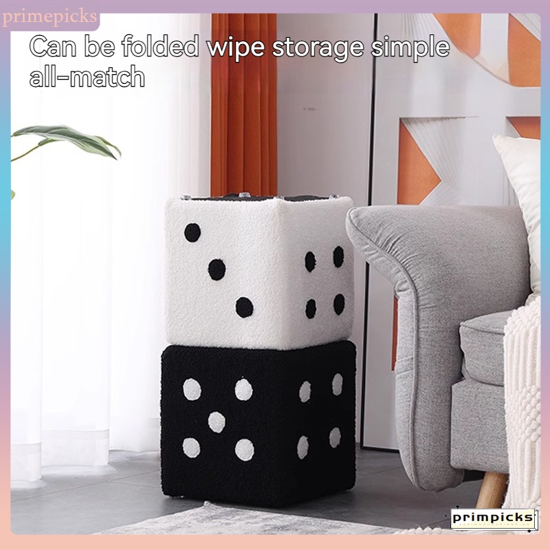 Lamb's Wool Dice Stool Children's Creative Low Stool Solid Wood Shoe ...