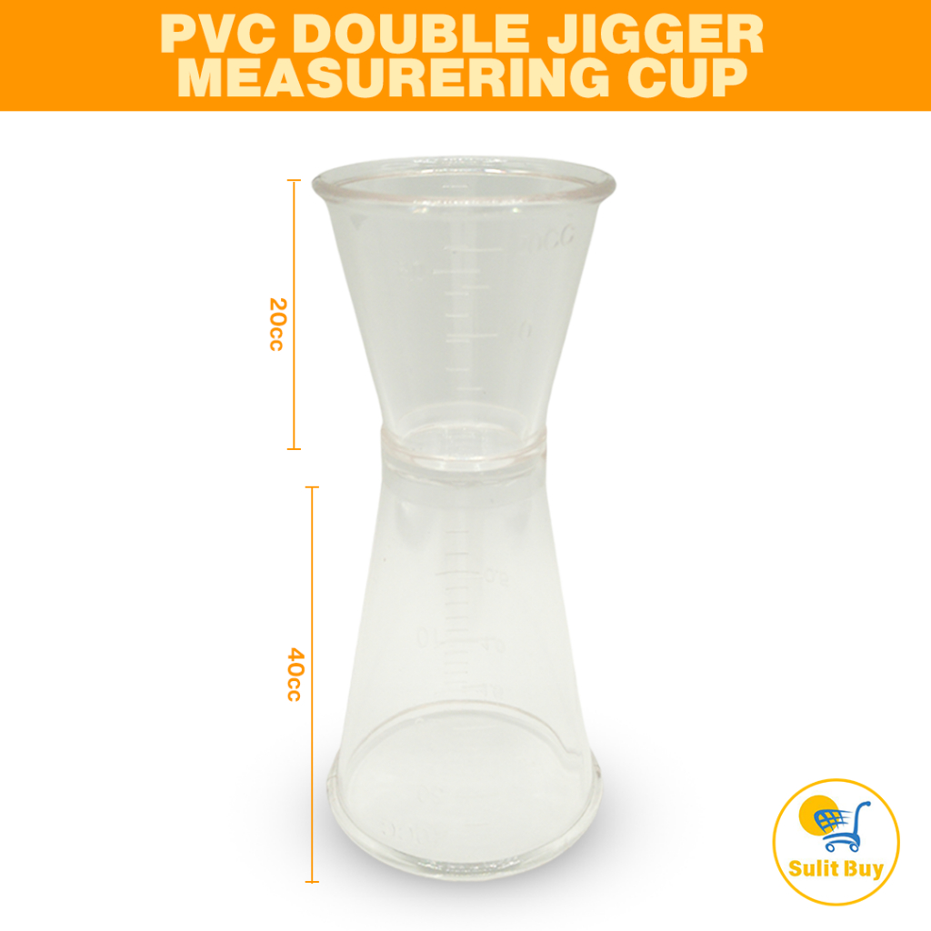 PVC Double Jigger Measuring Cup for Milk Tea, Cocktail Juice, Coffee ...