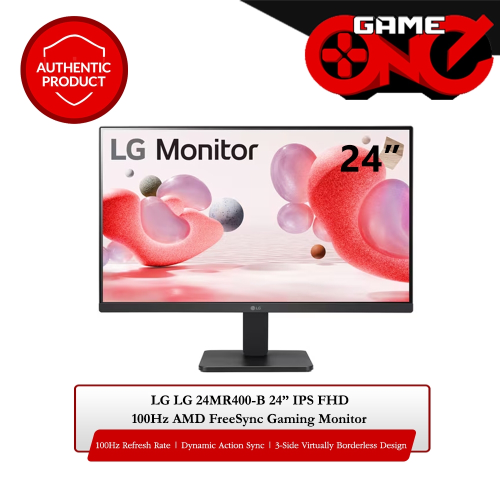 LG 24MR400-B 24" IPS Full HD 3-Side Borderless AMD FreeSync Gaming ...
