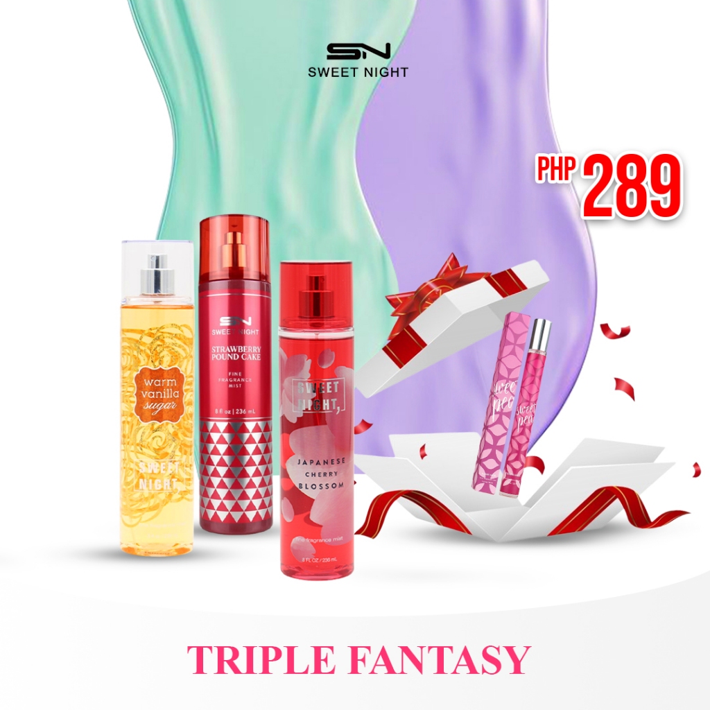 Sweet Night 236ml Fine Fragrance Mist - Triple Fantasy Bundle | Shopee ...