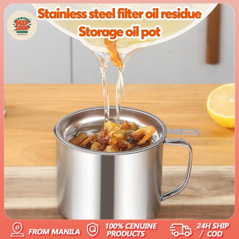 304 Stainless Steel Oil Container with Strainer Filter Separator ...