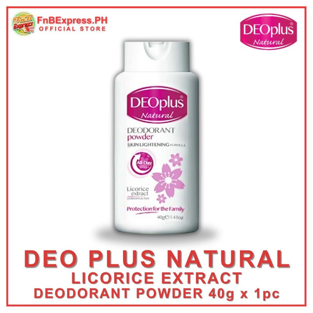 DeoPlus Natural Deodorant Powder W/licorice 40g | Shopee Philippines