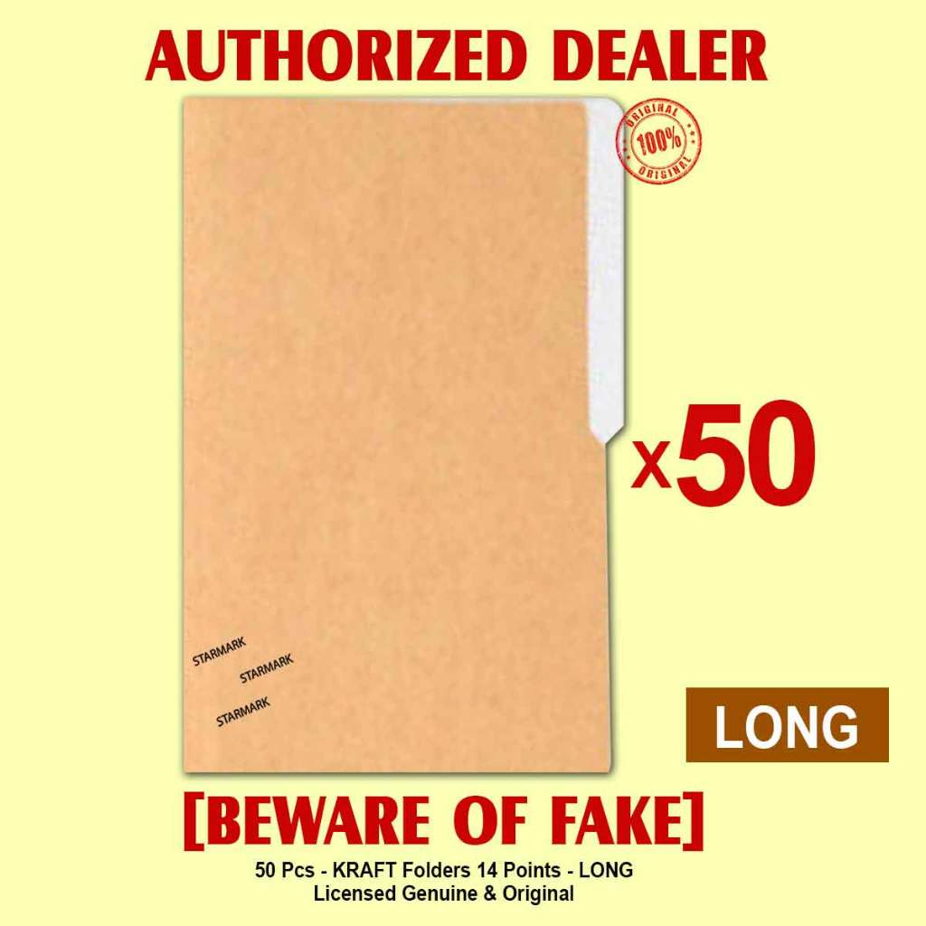 KRAFT File Folder Folders 14 Points LONG Size High Quality KRAFT Folder ...