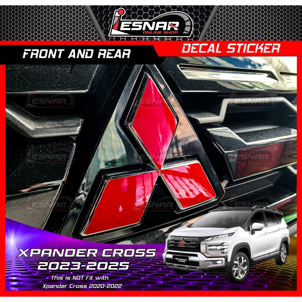 Mitsubishi Xpander Cross 2023-2025 Front & Rear Logo Sticker | Shopee ...