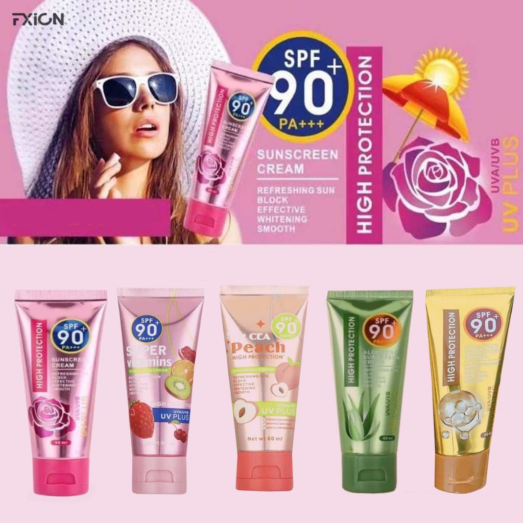 SPF+++ Sunscreen Cream High Protection UV PLUS 60ML Skincare Facial ...
