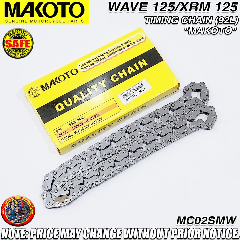 WAVE 125/XRM 125 TIMING CHAIN 92L "MAKOTO" (MC02SMW) | Shopee Philippines