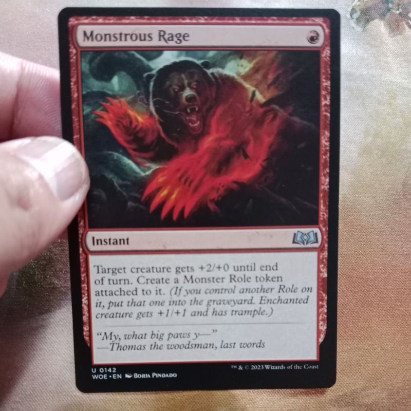 Monstrous Rage (Wilds of Eldraine) | Shopee Philippines