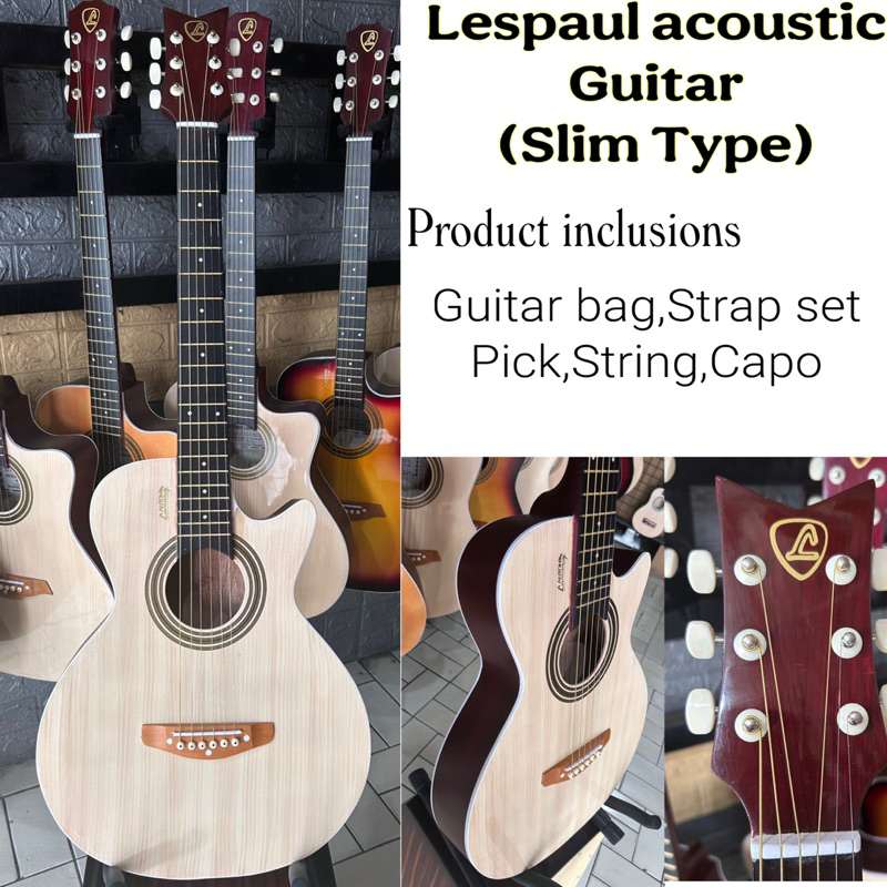 Les paul acoustic (super slim) guitar by; antonio lumanog | Shopee ...