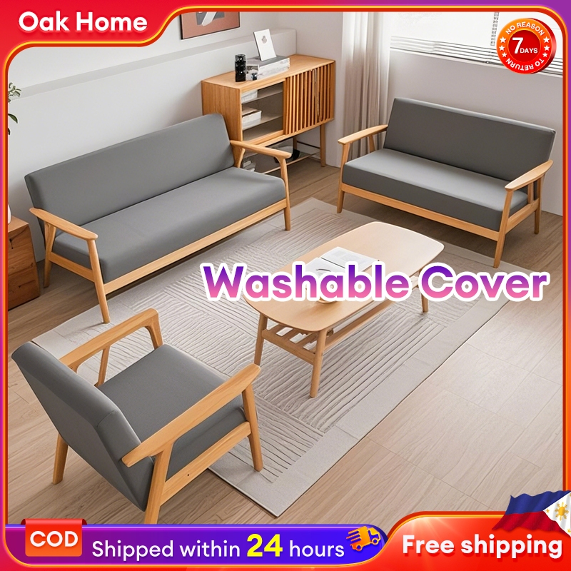 Nordic Sofa Chair 1-3 Seater Sofa Bed Scratch Resistant Washable Cover ...