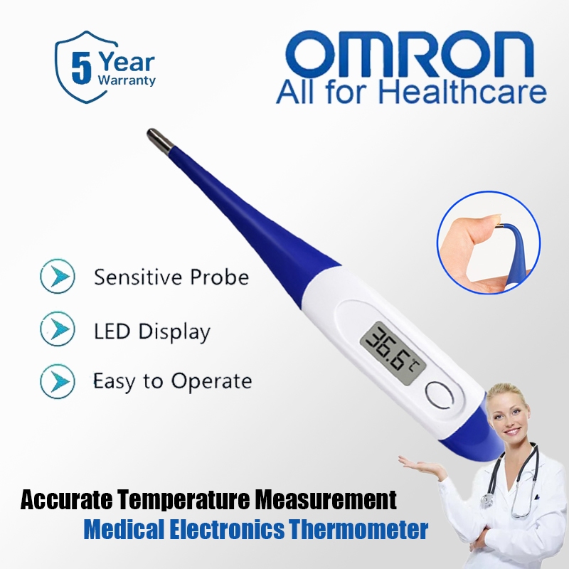 Omron digital thermometer, temperature measuring device, thermometer ...