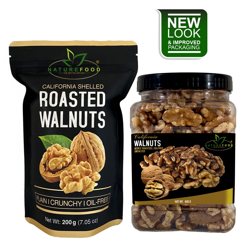 NATUREFOOD Roasted Walnuts (Organic, Plain, Unsalted, And Oil-Free ...