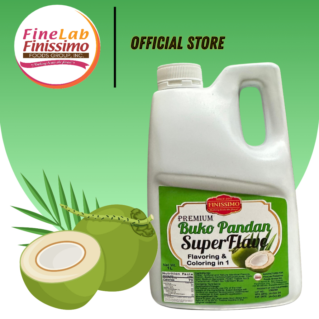 Finissimo SuperFlave Premium Buko Pandan 1L (Flavoring & Coloring ...