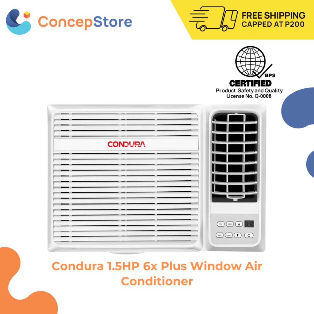 Condura 1.5 HP 6x Plus Window Air Conditioner | Shopee Philippines